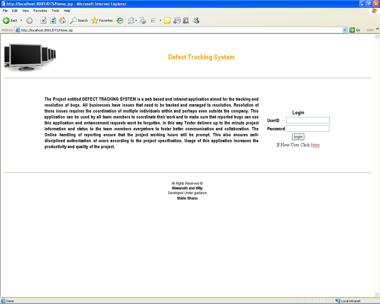 Java program to Bug Tracking System - kashipara Java program to Bug Tracking System - kashipara