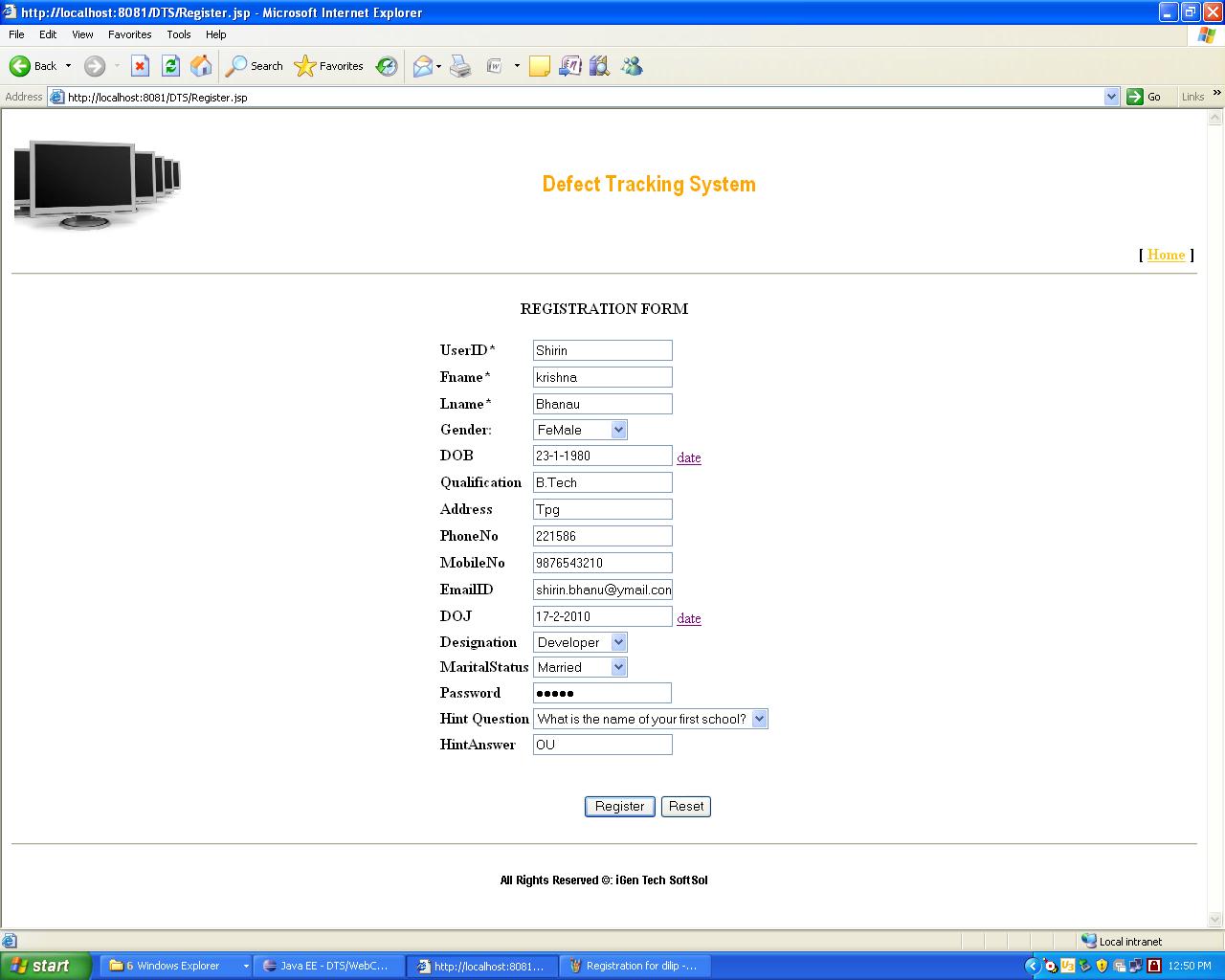Java program to Bug Tracking System - kashipara Java program to Bug Tracking System - kashipara