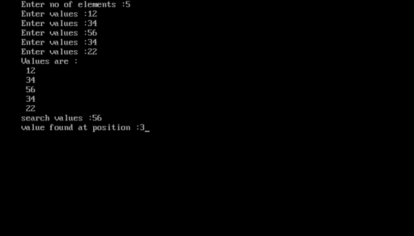 Cc Program To Searching Techniques Linear Search And Binary Search Easy Menu Driven Program