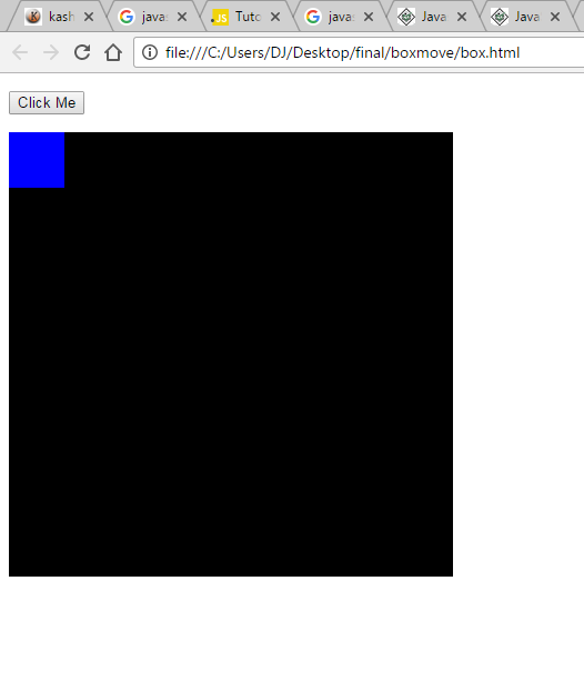 Html Css And Js Program To Box Animation Using Javascript Kashipara