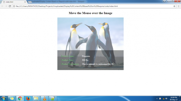 Download Display Content Based On Events Project In Html Css And Js With Source Code And Report