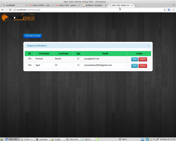 Add Delete And Update Crud By Pdo Oop Project In Php With Source Code And Report Download