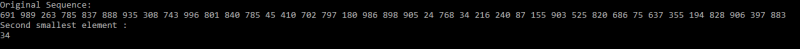 Java Program To Find Second Smallest Of N Elements With Given Complexity Constraint Kashipara