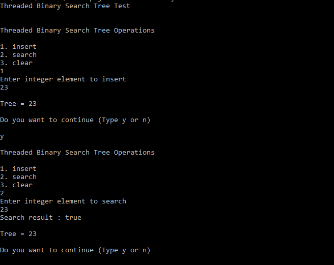 Java Program To Implement Threaded Binary Tree Kashipara