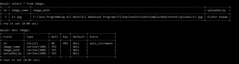 Download File And Data Upload In Folderserver And Path Upload In Database Using Jsp Project In Jsp