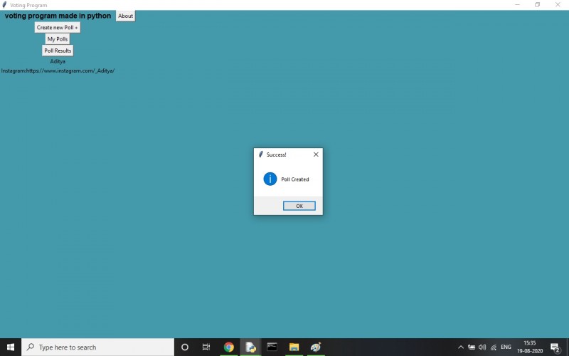 Download Voting System Using Python Project In Python With Source Code