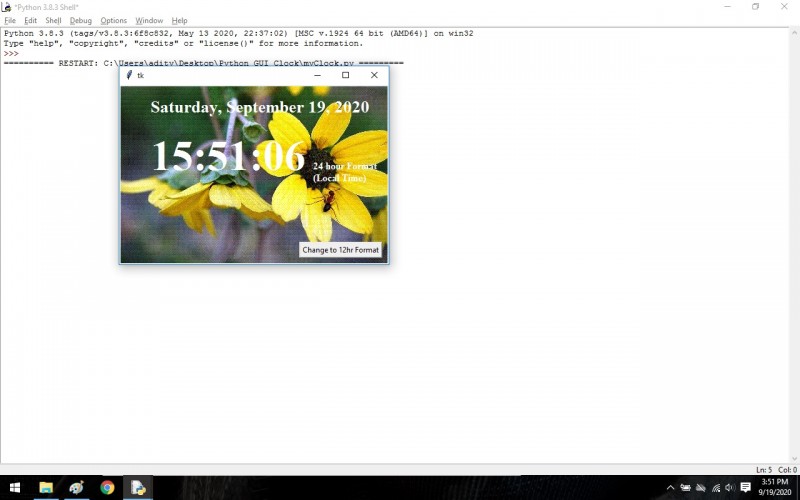Download Python Gui Clock Using Python Tkinter Project In Python With Source Code And Report