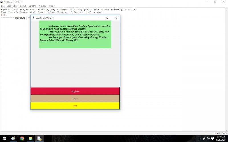 Download Stock Trading Using Python Tkinter Project In Python With Source Code And Report
