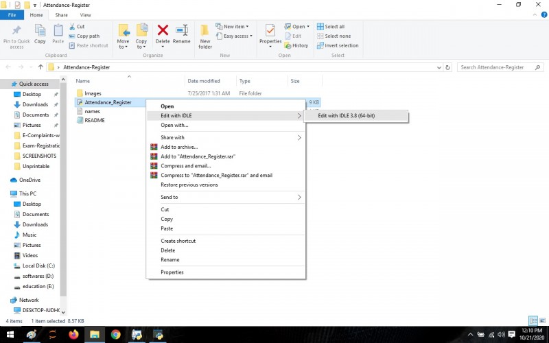Download Attendance Register App Using The Python Tkinter Project In Python With Source Code