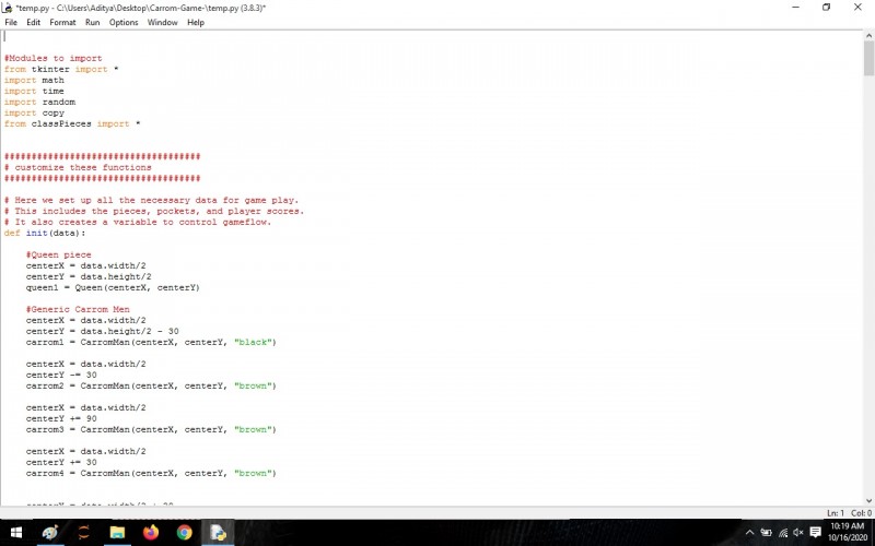 Carrom Game Test Using The Python Tkinter Project In Python With Source Code And Report