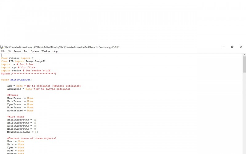Download New Character Generator Using The Python Tkinter Project In Python With Source Code