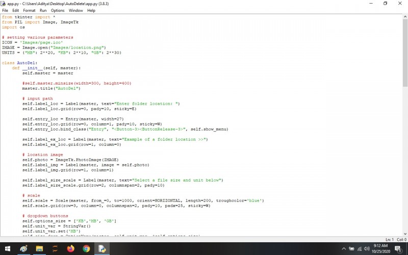 Download Auto Delete App Using The Python Tkinter Project In Python With Source Code And
