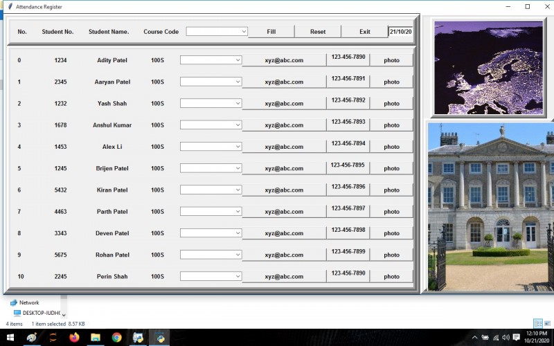 Download Attendance Register App Using The Python Tkinter Project In Python With Source Code