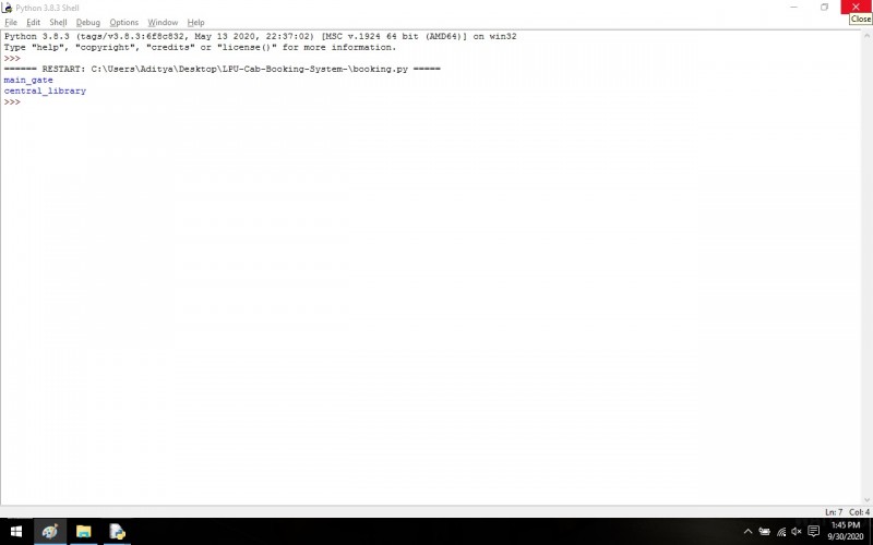 University Cab Booking System Using The Python Tkinter Project In Python With Source Code And