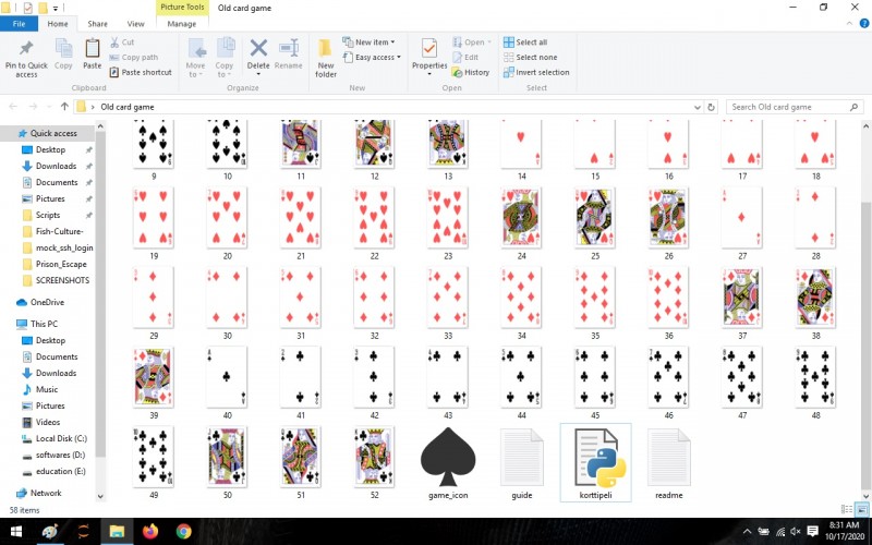 Old Retro Card Game App Using The Python Tkinter Project In Python With Source Code And Report