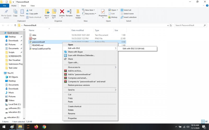Download Password Vault Gui App Using The Python Tkinter Project In Python With Source Code