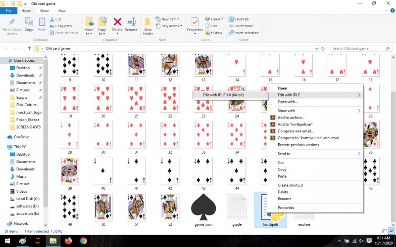 Download Old Retro Card Game App Using The Python Tkinter Project In Python With Source Code
