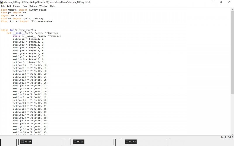 Cyber Cafe Software App Using The Python Tkinter Project In Python With Source Code And Report