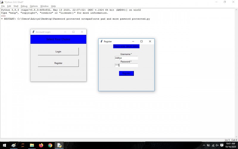 Download Password Protected Notepad App Using The Python Tkinter Project In Python With Source