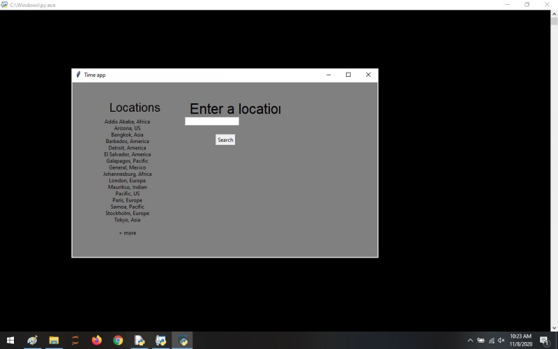 Download Location Time App Using The Python Tkinter Project In Python With Source Code And