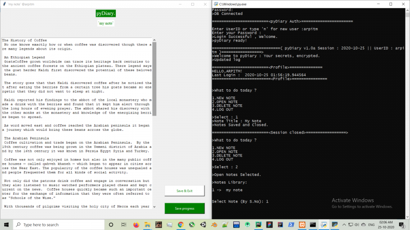 Python Program To Python Diary App Using The Python Tkinter Kashipara