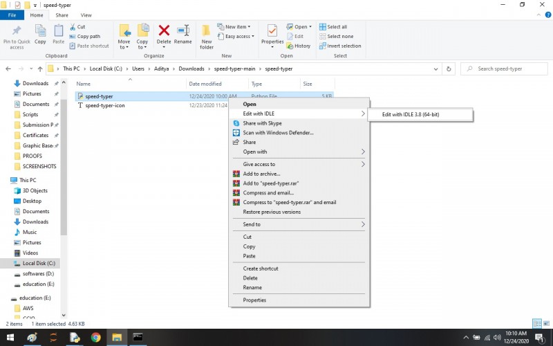 Python Program To Speed Typer Gui App Using The Python Tkinter Kashipara