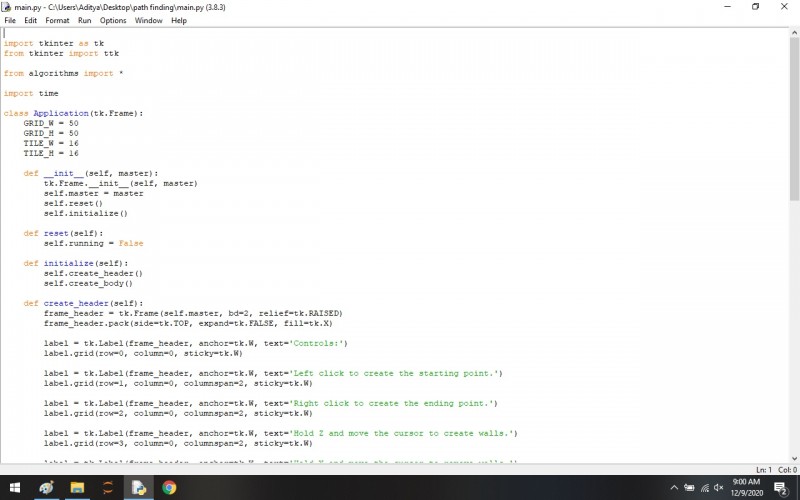 Python Program To Path Finding Gui App Using The Python Tkinter Kashipara