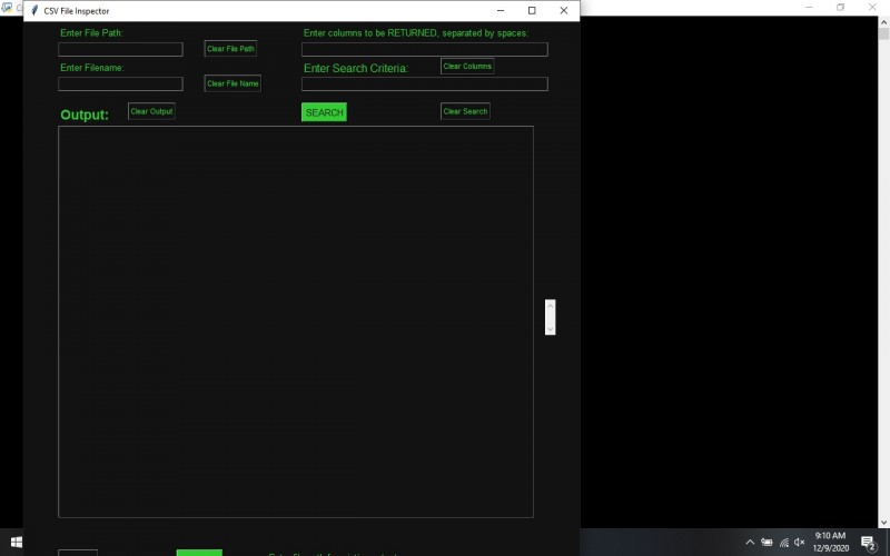 Python Program To Csvfileinspector App Using The Python Tkinter Kashipara