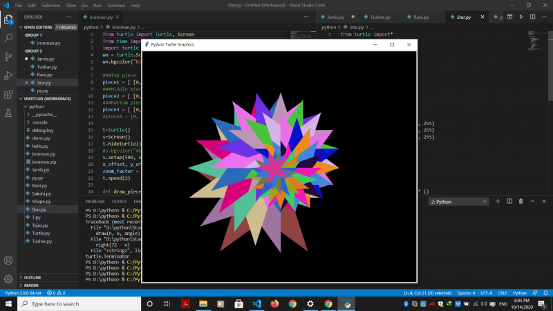 Shining Star Project in Python with Source Code and Report [ download ...