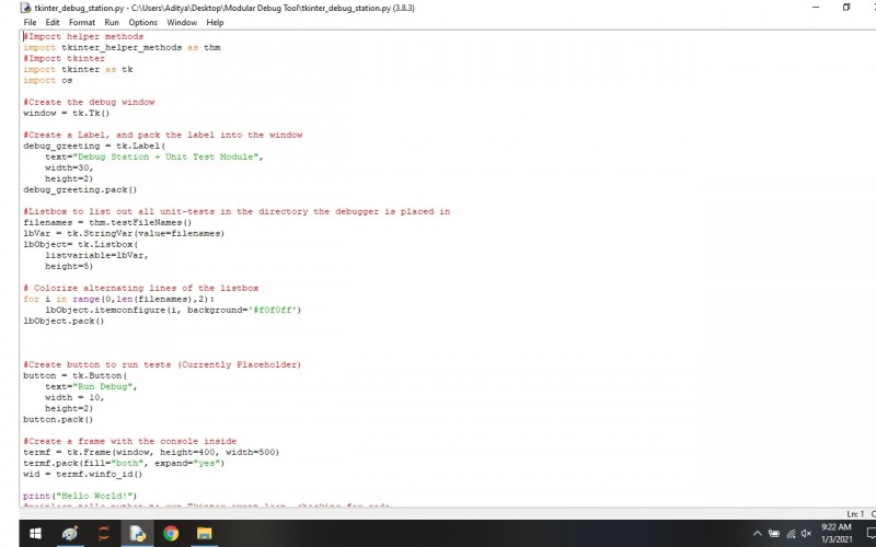 Python Program To Modular Debug Tool Gui App Using The Python Tkinter Kashipara