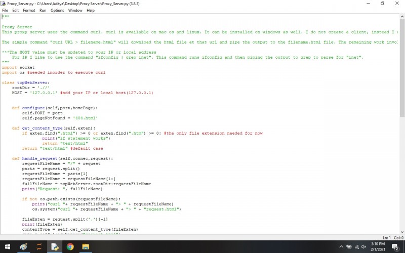 Python Program To Proxy Server App Using The Python Tkinter Kashipara