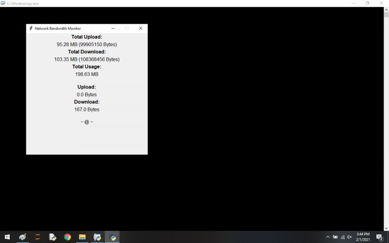 Python Program To Network Bandwidth Monitor Gui App Using The Python Tkinter Kashipara