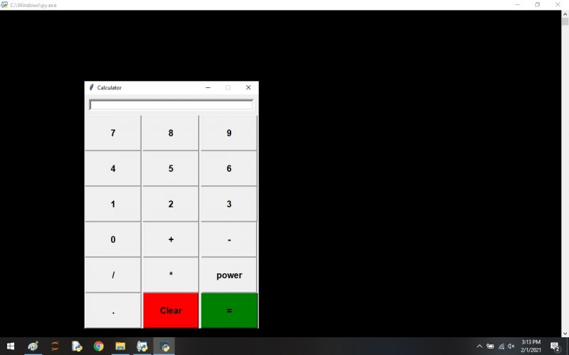 Python Program To Power Calculator Gui App Using The Python Tkinter Kashipara