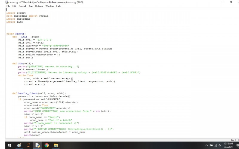 Python Program To Multiclient Server Rpi App Using The Python Tkinter Kashipara