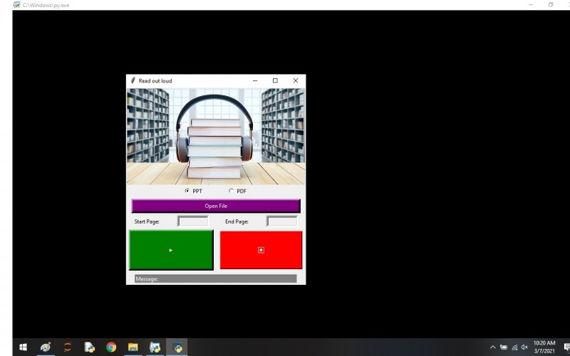 Python Program To Ppt Pdf Reader Using Python App Using The Python Tkinter Kashipara