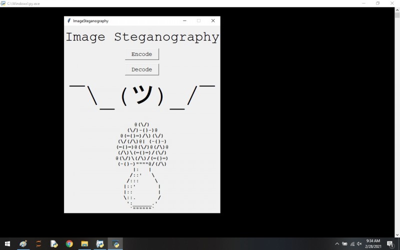 Python Program To Image Steganographer Gui App Using The Python Tkinter Kashipara