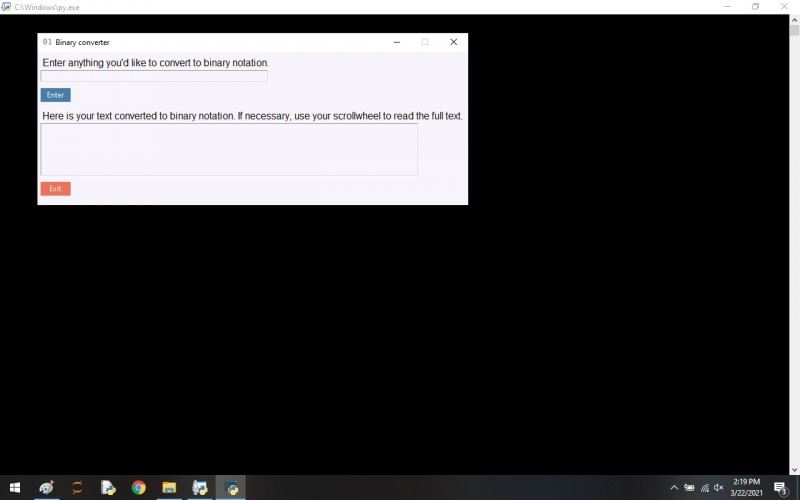 Python Program To Binary Converter Gui App Using The Python Tkinter Kashipara