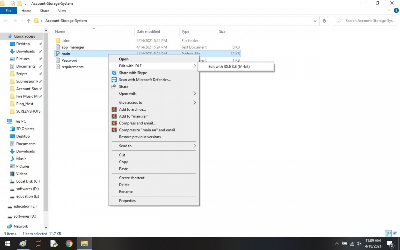 Python Program To Account Storage System App Using The Python Tkinter Kashipara
