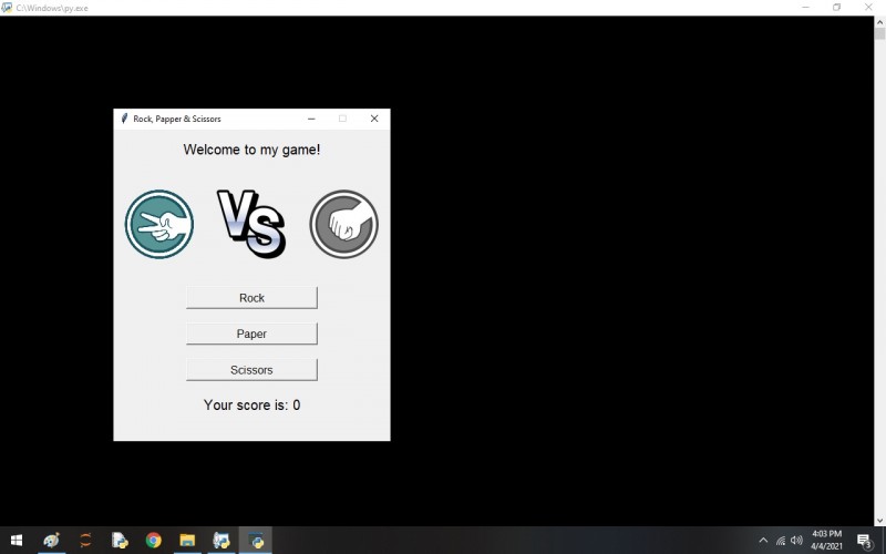 Python Program To Python Rps App Using The Python Tkinter Kashipara
