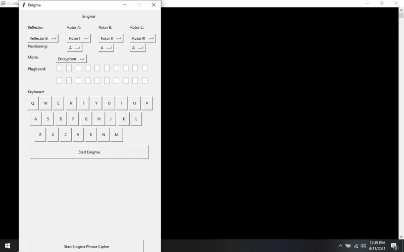 Python Program To Enigma Machine Gui App Using The Python Tkinter Kashipara