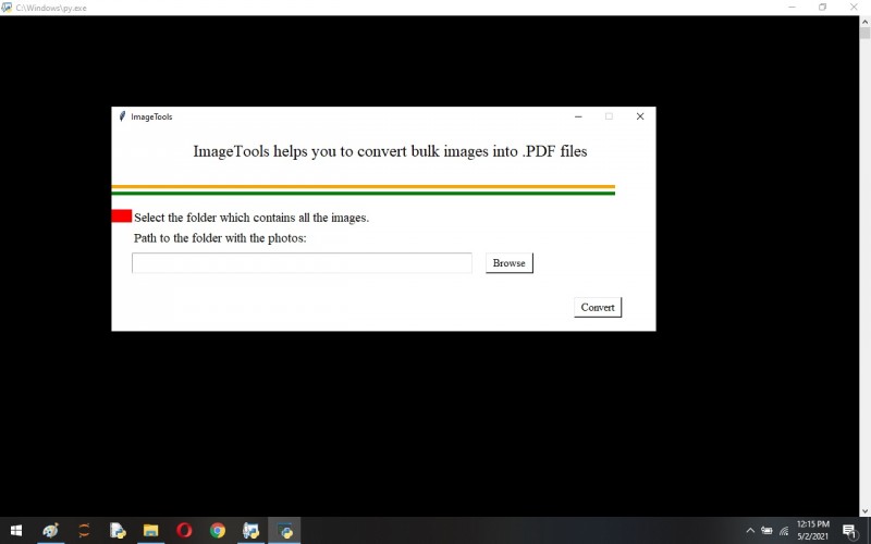 Python program to Bulk Image To Pdf App Using The Python - Tkinter ...