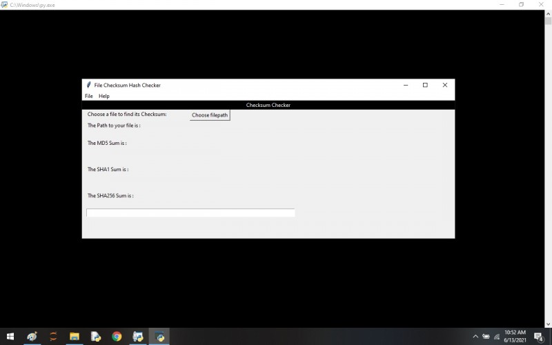 Python Program To Python Checksum Checker Using Python Tkinter Kashipara
