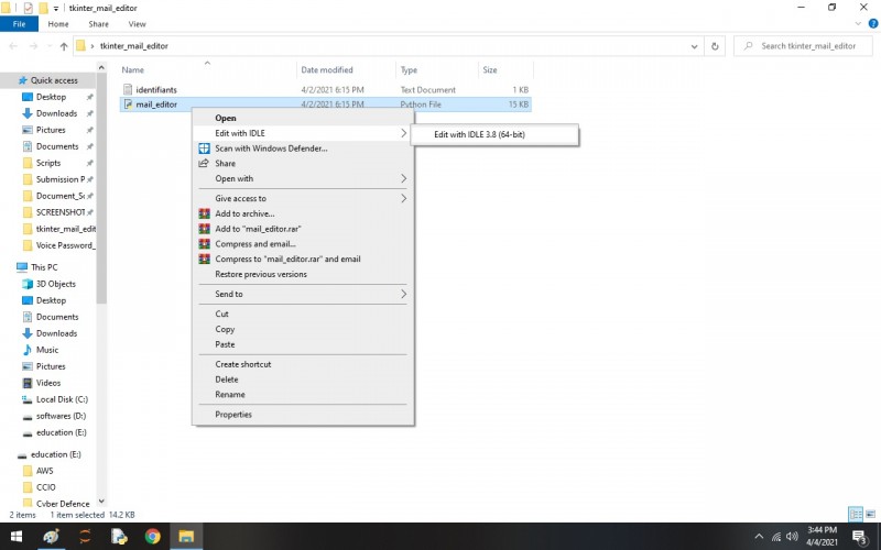 Python program to Tkinter_mail_editor Using Python -Tkinter - kashipara