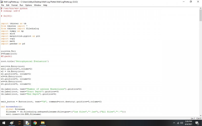 Python Program To Log Plotter Using Python Tkinter Kashipara