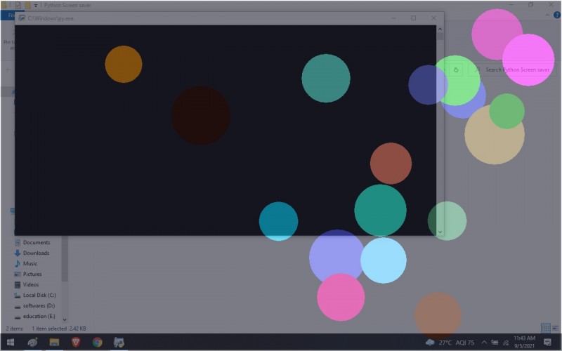 Python Program To Python Screen Saver Using Python Tkinter Kashipara