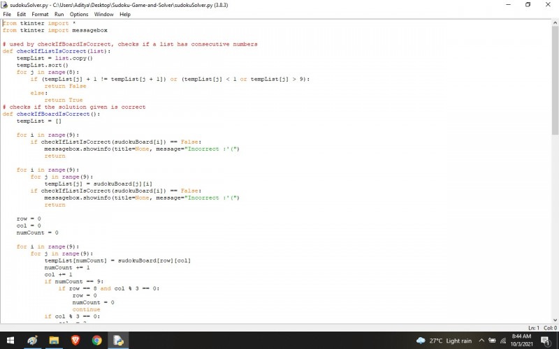 Python program to Sudoku Solver Using Python -Tkinter - kashipara Python program to Sudoku Solver Using Python -Tkinter - kashipara