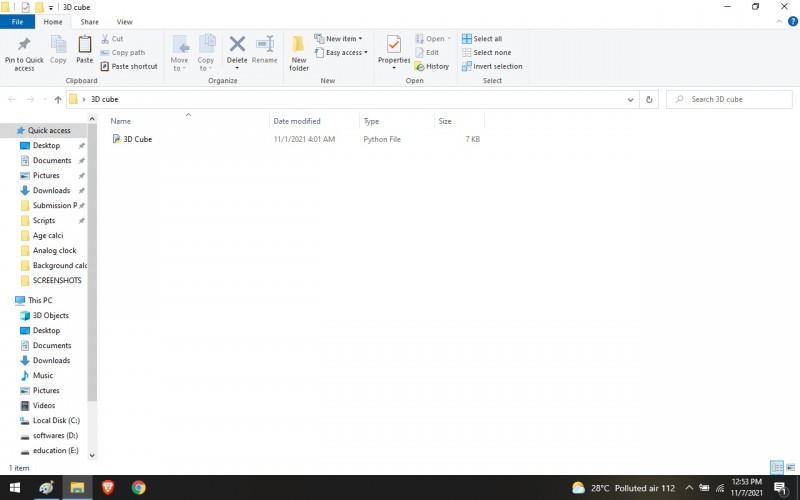Python Program To Basic 3d Cube Using Python Tkinter Kashipara