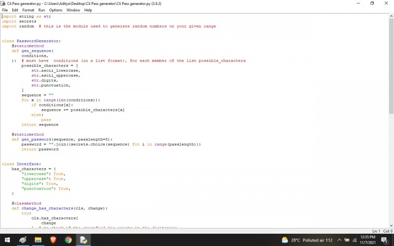Python Program To Basic Cli Pass Generator Using Python Tkinter Kashipara