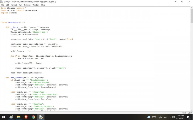 Python Program To Basic Memory App Using The Python Language Tkinter Kashipara