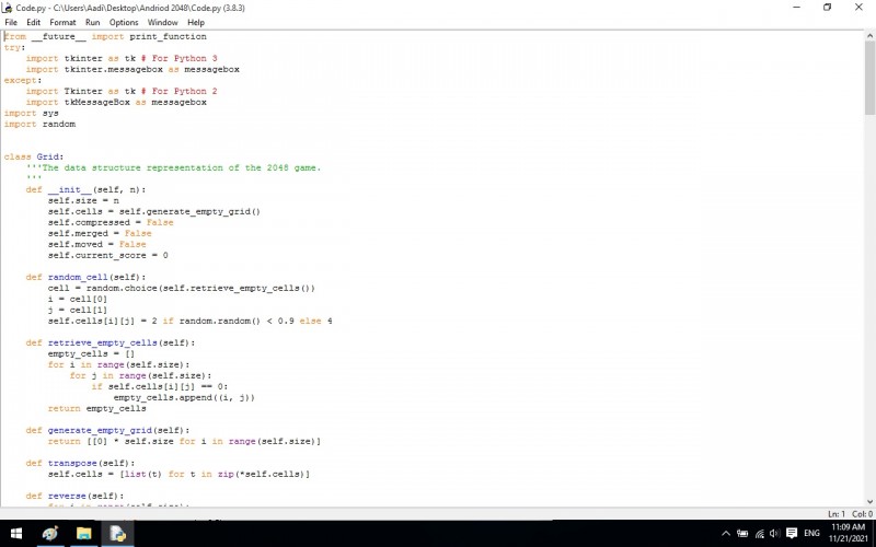 Python Program To Basic Andriod 2048 Using The Python Language Tkinter Kashipara